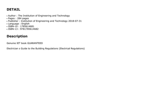 Electrician s Guide to the Building Regulations (Electrical Regulations ...