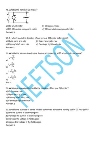 Electrician Question Paper MCQ Book PDF Free Download | PDF