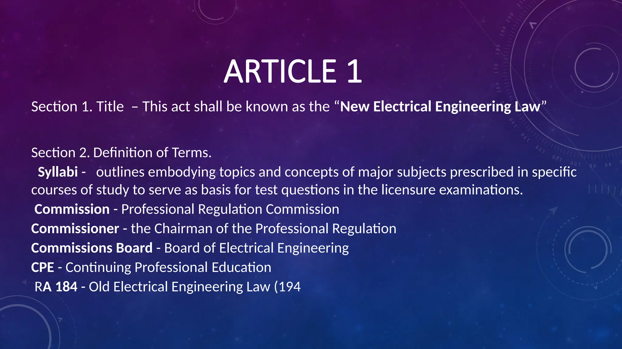electricians right and law PowerPoint | PPTX | Education