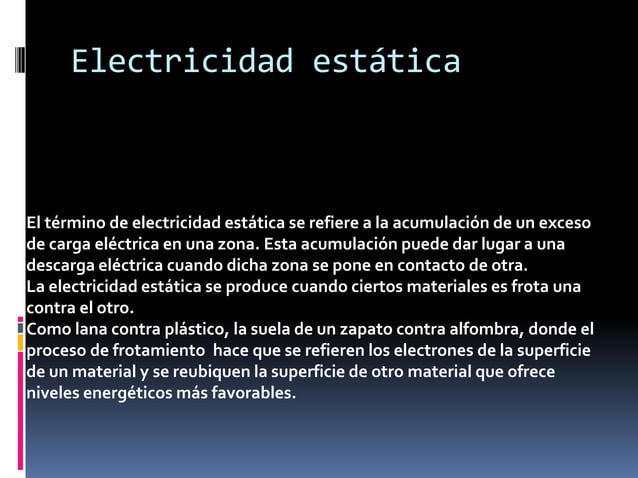 Electricidad estatica | PPT