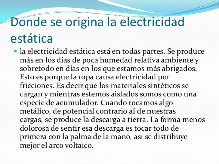 Electricidad estatica