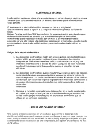 Electricidad estatica[1] | PDF