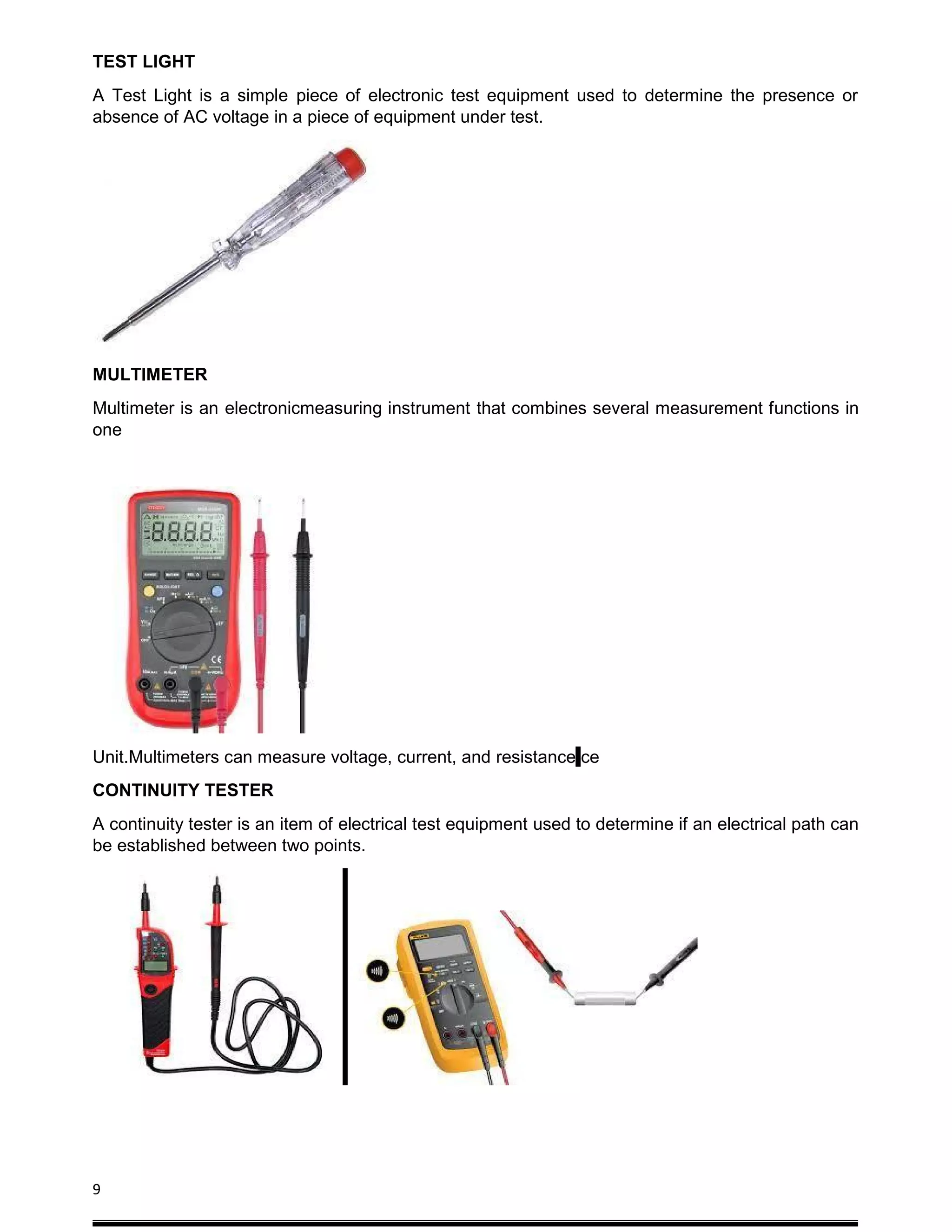Electric instalation operation and training manual | PDF