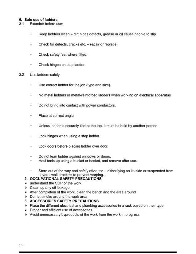 Electric instalation operation and training manual | PDF