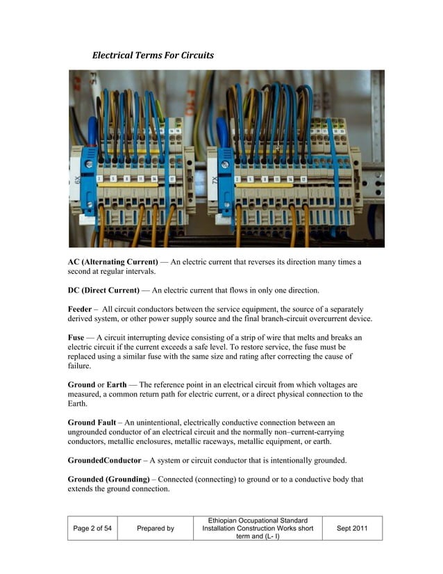 Electric instalation operation and training manual | PDF