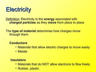 Electricity | PPT | Physics | Science