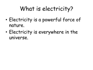 Basic Electricity Lesson | PPTX