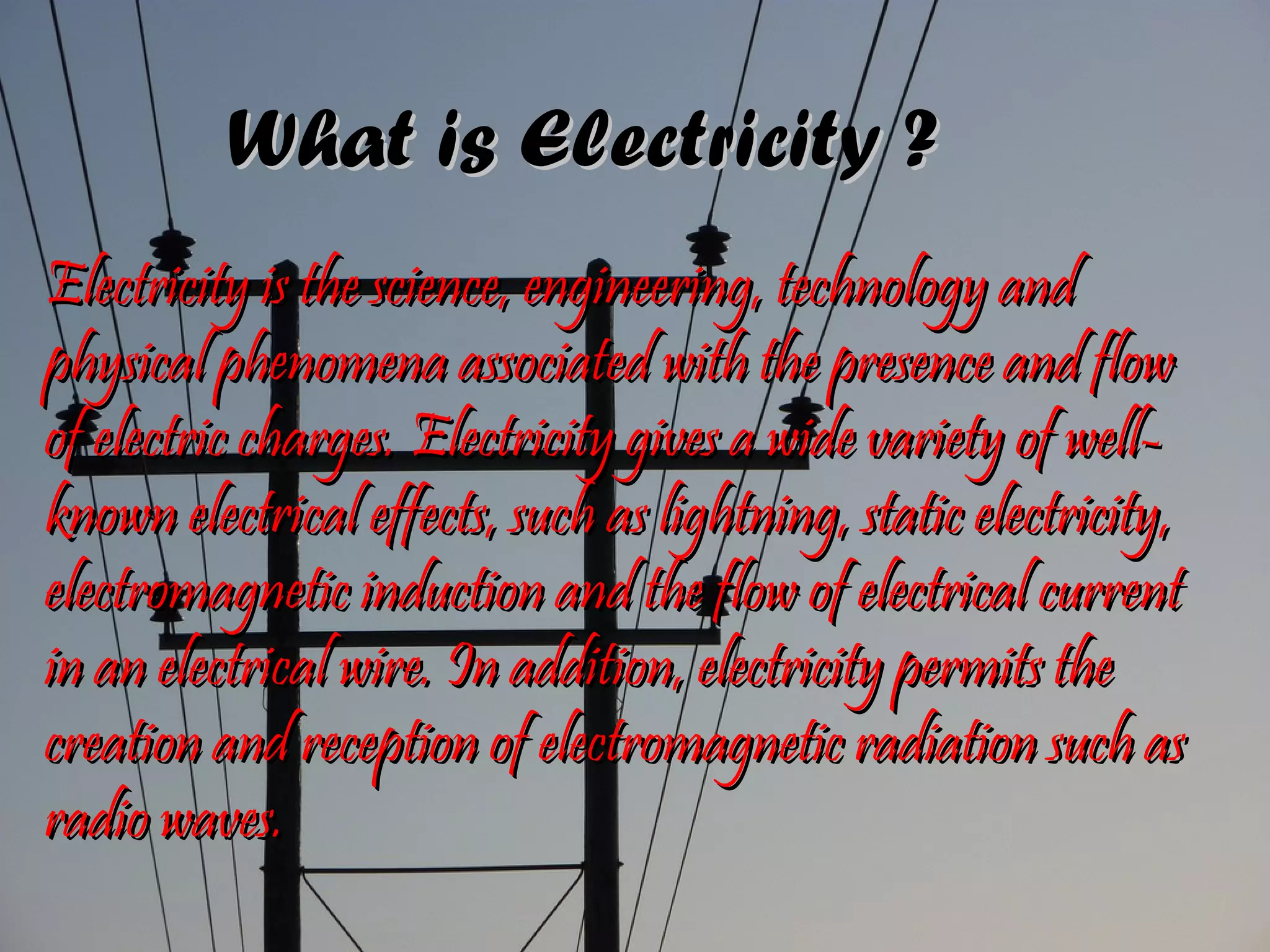 Electricity | PPT | Physics | Science