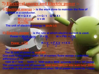 Chapter 12 Electricity class 10 ncert | PPTX
