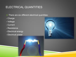Electricity information | PPTX | Physics | Science