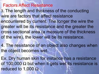 current, voltage and resistance | PPTX