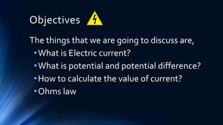 Current electricity Part -1 | PPTX | Chemistry | Science
