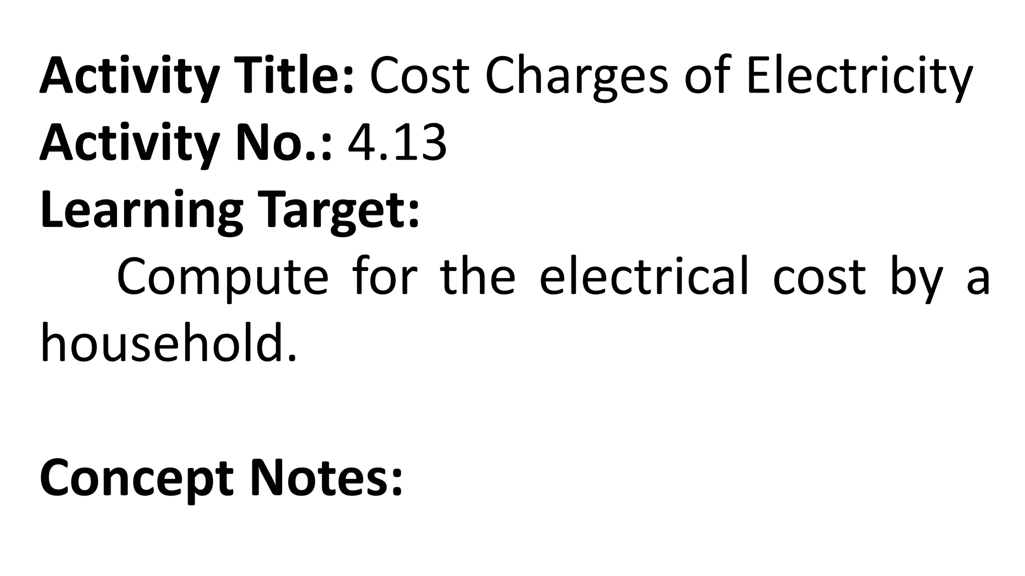 Electricity.pptx | Gas and Electric | Home Utilities