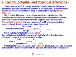 Current electricity topic for class 12 intermediates | PPT
