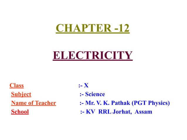 Current electricity class 10 with important | PDF