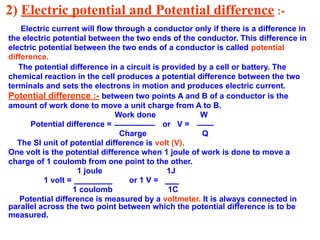 Current electricity class 10 with important | PDF