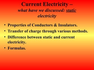 Electricity PowerPoint Presentation General Science | PPT