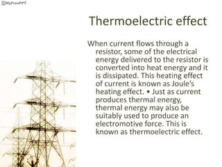 Electricity heating effect of electric current Priya Jha | PPTX | Home ...