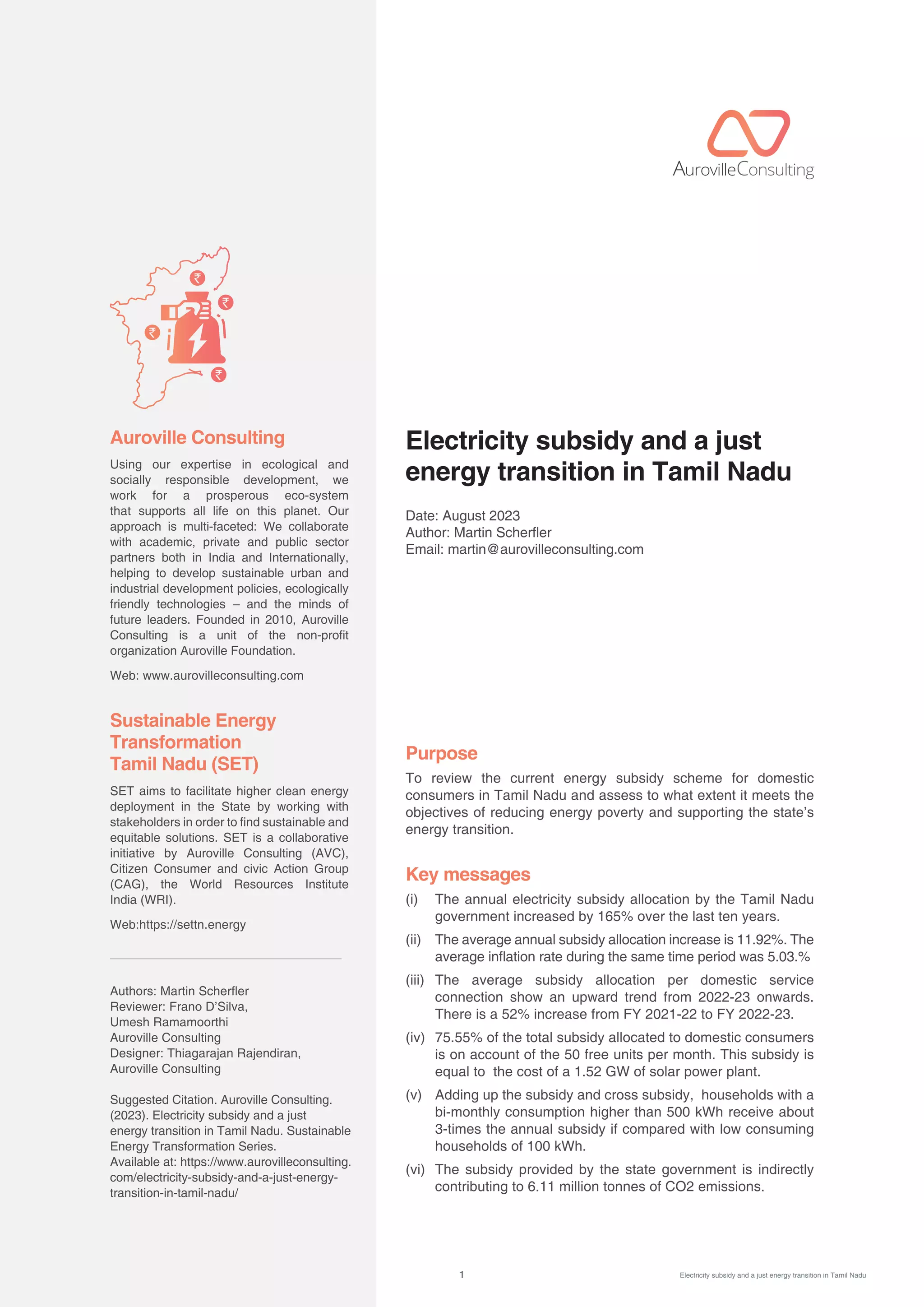 ELECTRICITY SUBSIDY AND A JUST ENERGY TRANSITION IN TAMIL NADU | PDF | Gas and Electric | Home ...