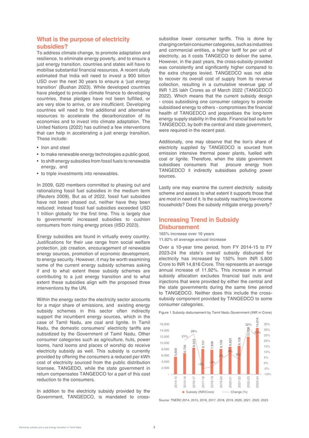 ELECTRICITY SUBSIDY AND A JUST ENERGY TRANSITION IN TAMIL NADU | PDF | Gas and Electric | Home ...