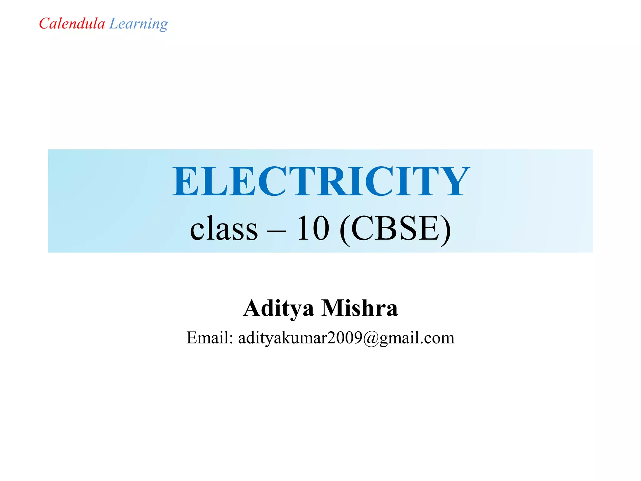 Electricity 10 2 Pptx