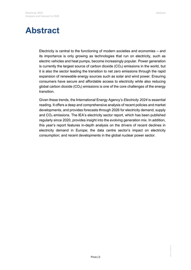 IEA Global Electricity Report | PDF | Power and Energy Industry ...