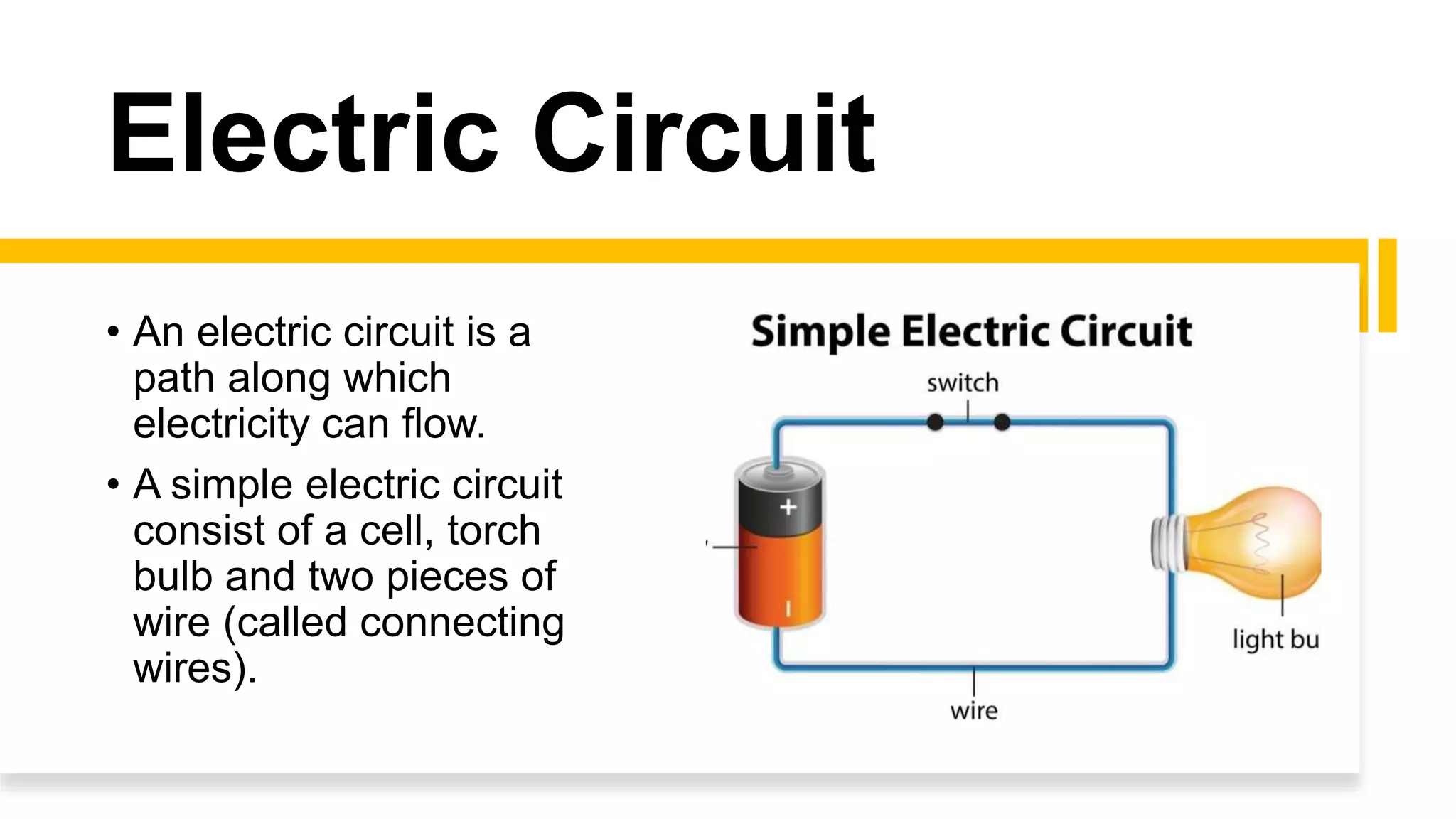 Electricity and Circuits Class 6 | PPTX