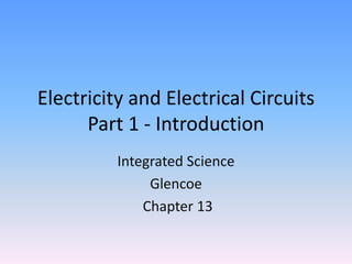 Electricity and Electrical Circuits - powerpoint.pptx | Chemistry | Science