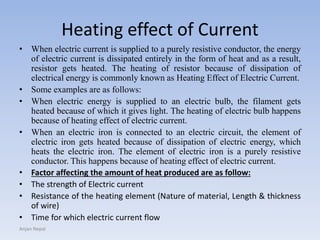 Heating Effect of Electric Current Explained | PPT