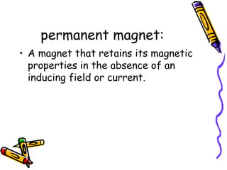Electricity and magnetism vocabulary | PPT