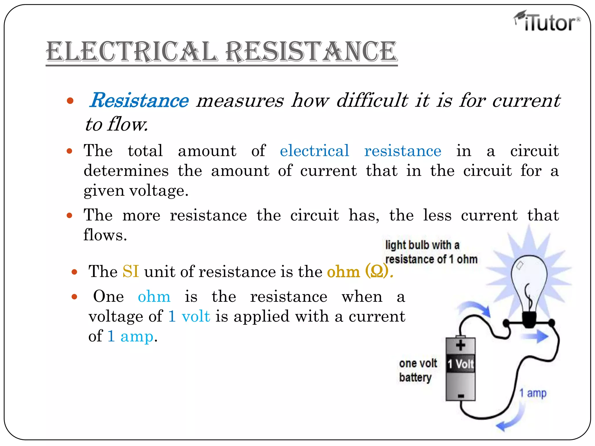 Electricity and ohm’s law | PPTX