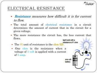 Electricity and ohm’s law | PPTX