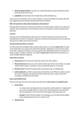 Electricity and Small Light Bulb grade 3.docx
