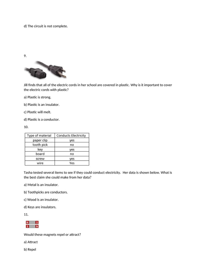 Electricity and Small Light Bulb grade 3.docx