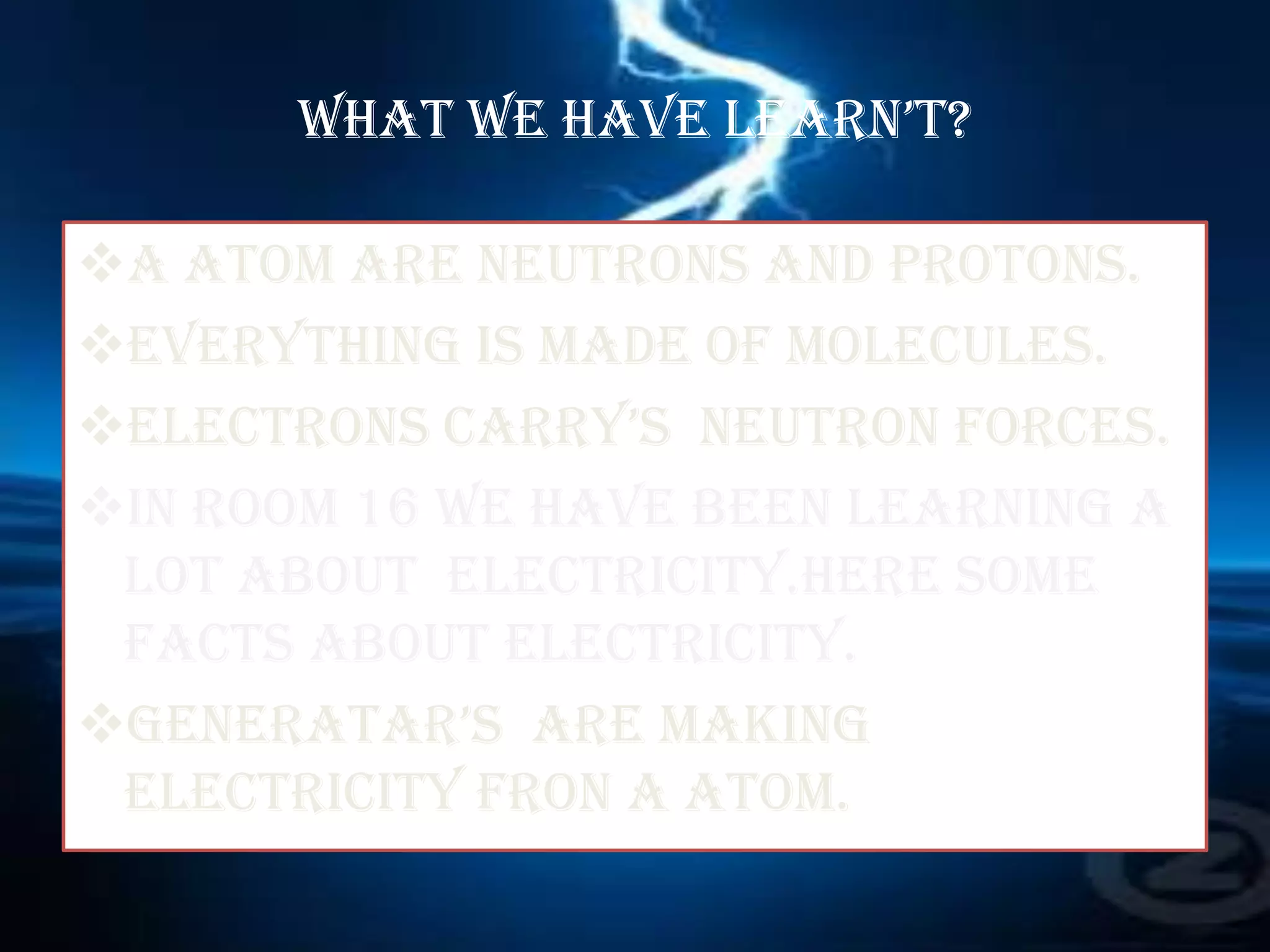 Electricity bomb jahneiyah | PPTX | Physics | Science