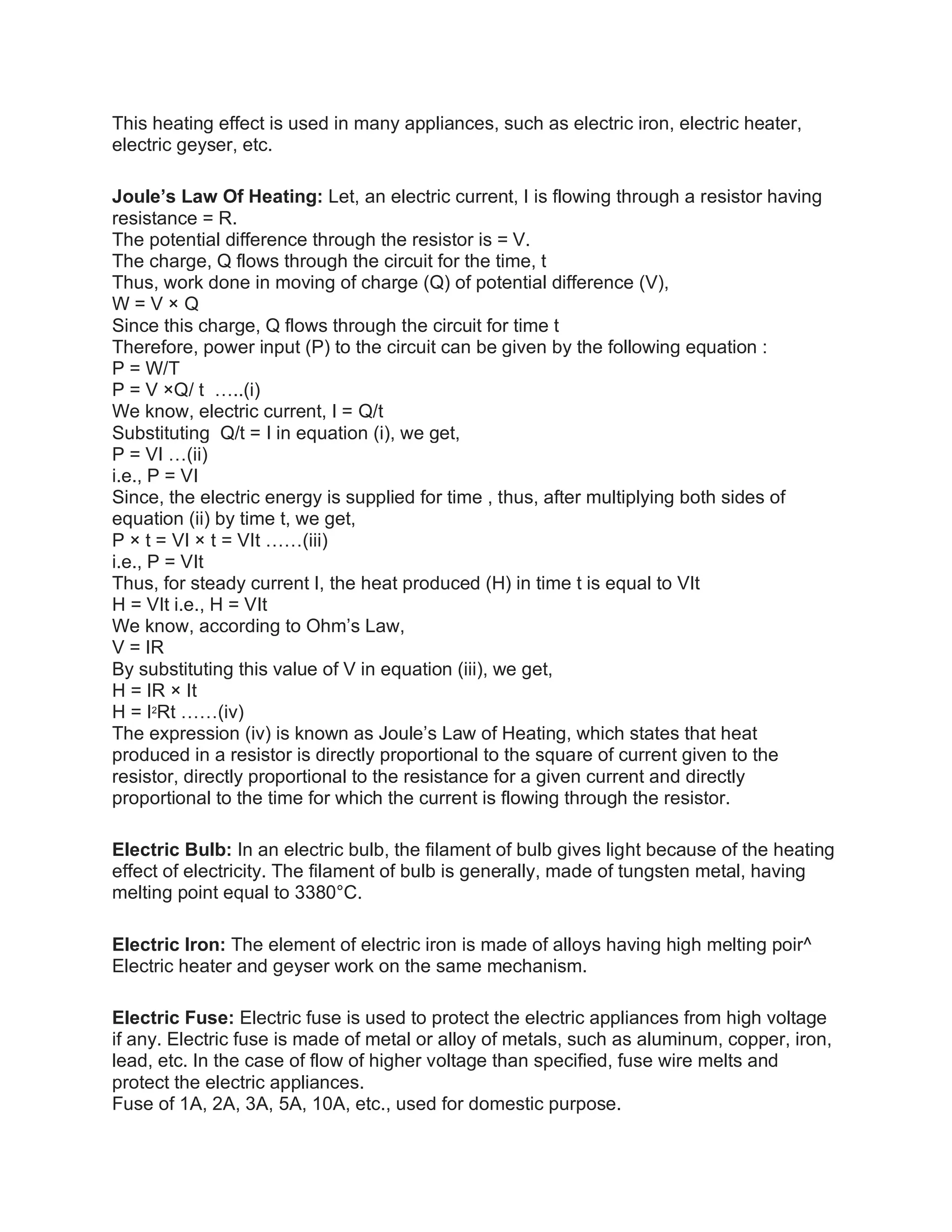 Electricity class x | PDF