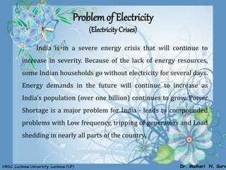 ELECTRICITY CRISIS AND ITS ALTERNATIVES | PPTX