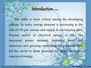ELECTRICITY CRISIS AND ITS ALTERNATIVES | PPTX