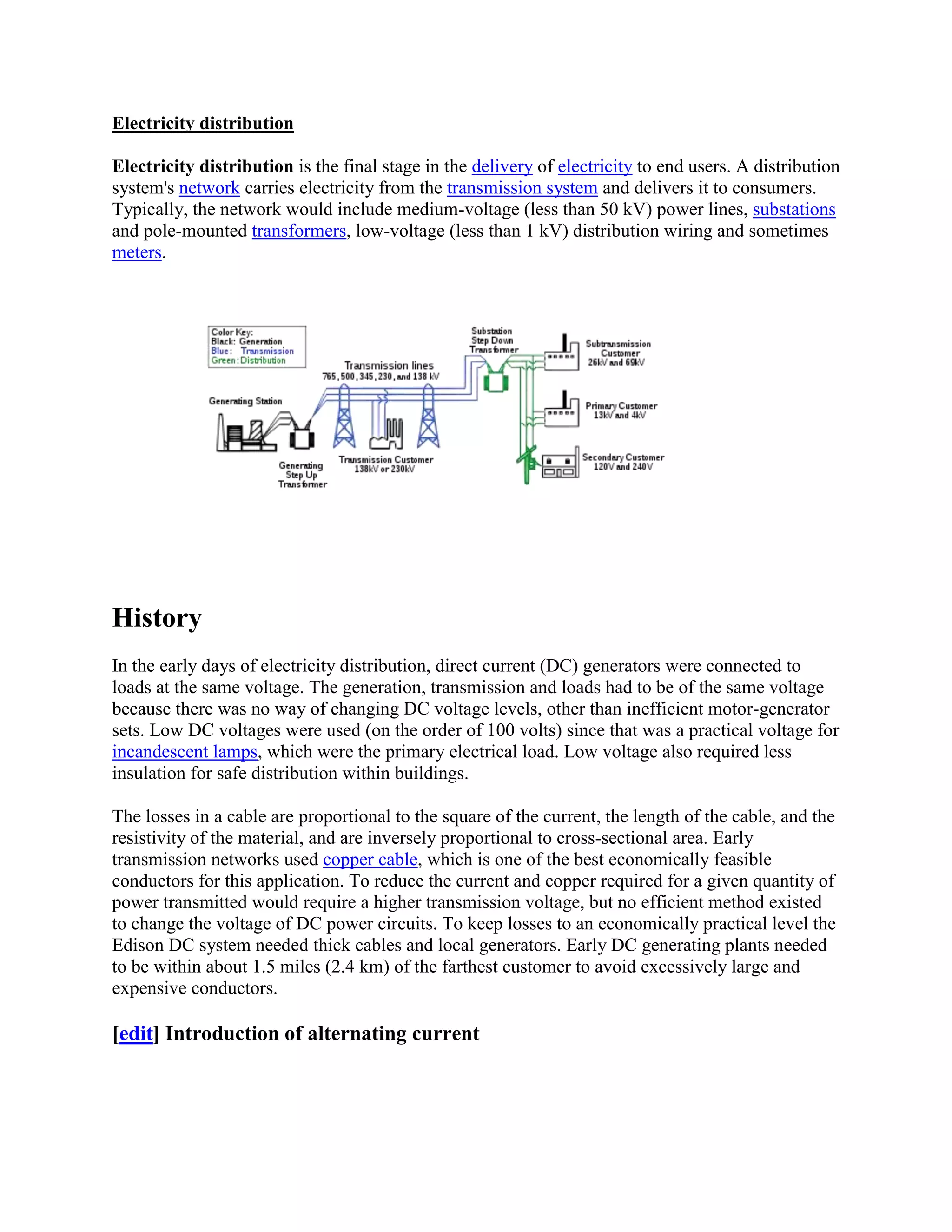 Electricity distribution | DOCX