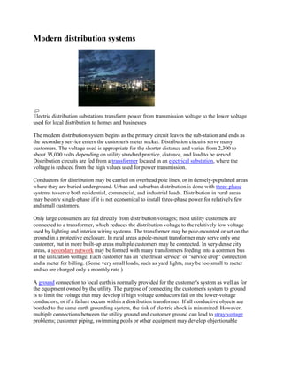 Electricity distribution | DOCX