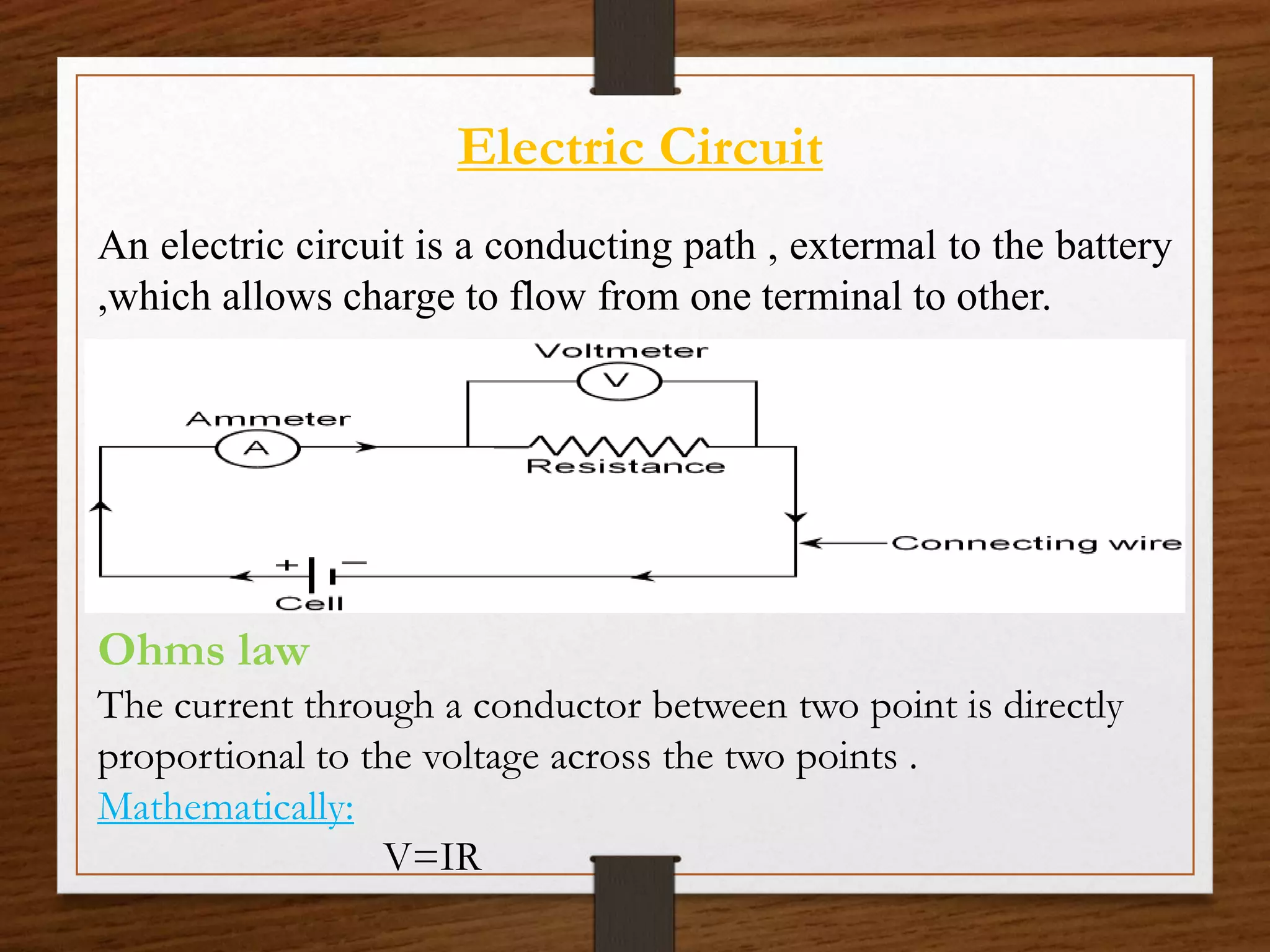 Electricity,electric charge,electric current and electric circuit | PPTX