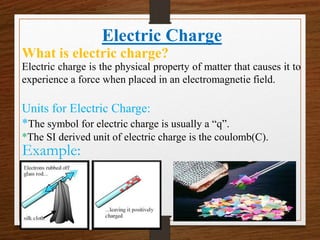 Electricity,electric charge,electric current and electric circuit | PPTX