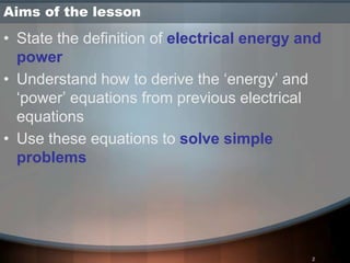 Definition Of Electrical Energy