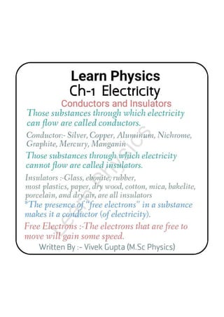 Electricity Complete Note - (Science 8 & 10) | PDF