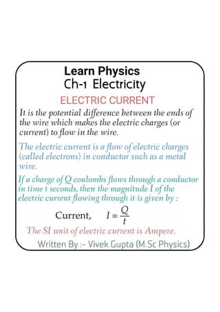Electricity Complete Note - (Science 8 & 10) | PDF | Physics | Science