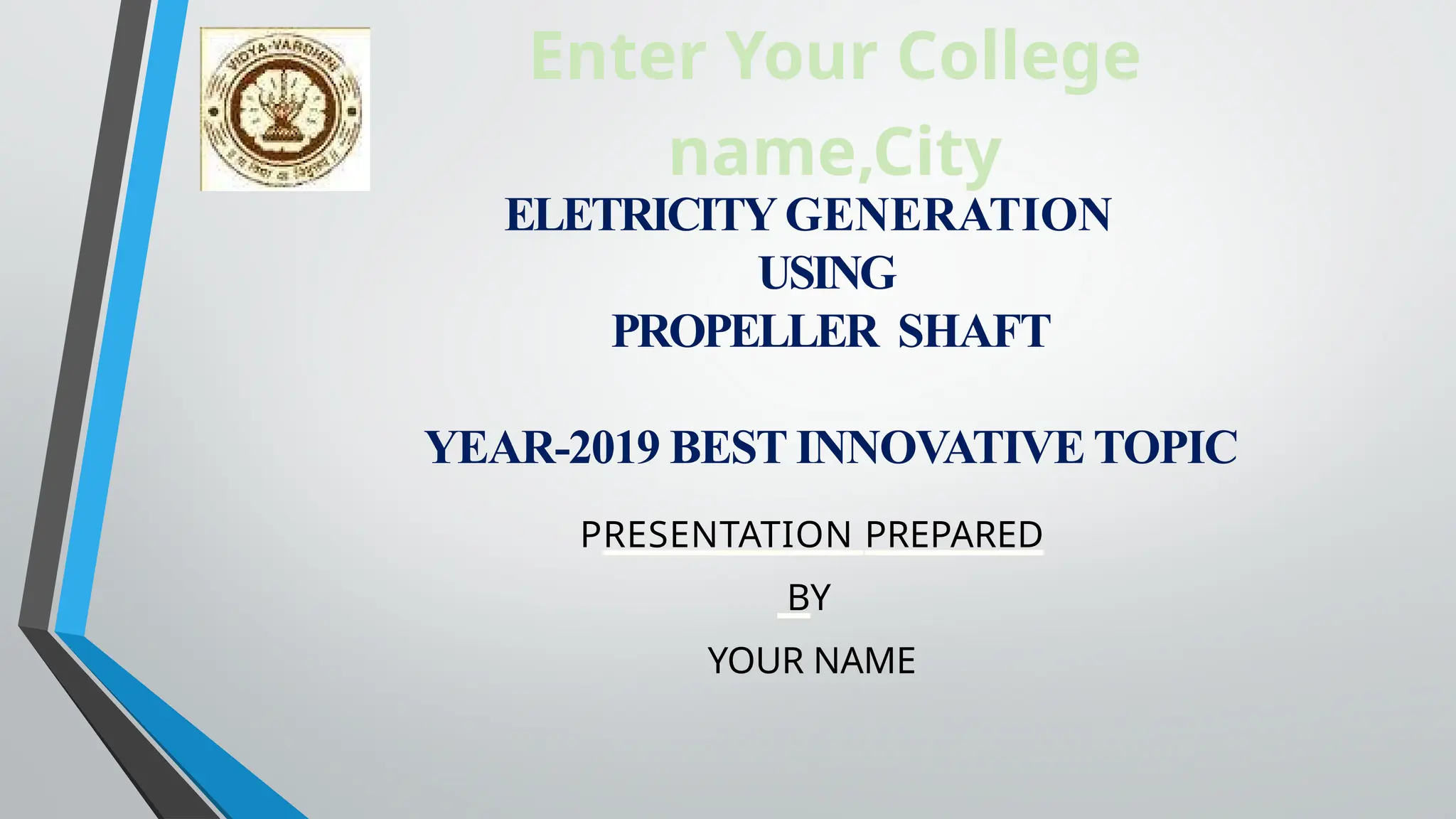 Electricity Generation Using Propeller Shaft.pptx