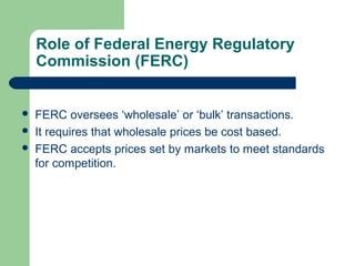 Electricity & its regulations in America | PPT