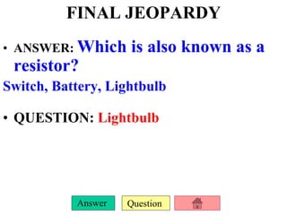 Electricity jeopardy | PPTX