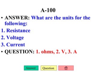 Electricity jeopardy | PPTX