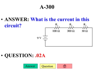 Electricity jeopardy | PPTX